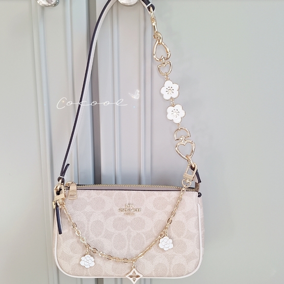 Coach | Bags | Nwt Coach Nolita 9 In Signature Canvas Goldsand Chalk ...